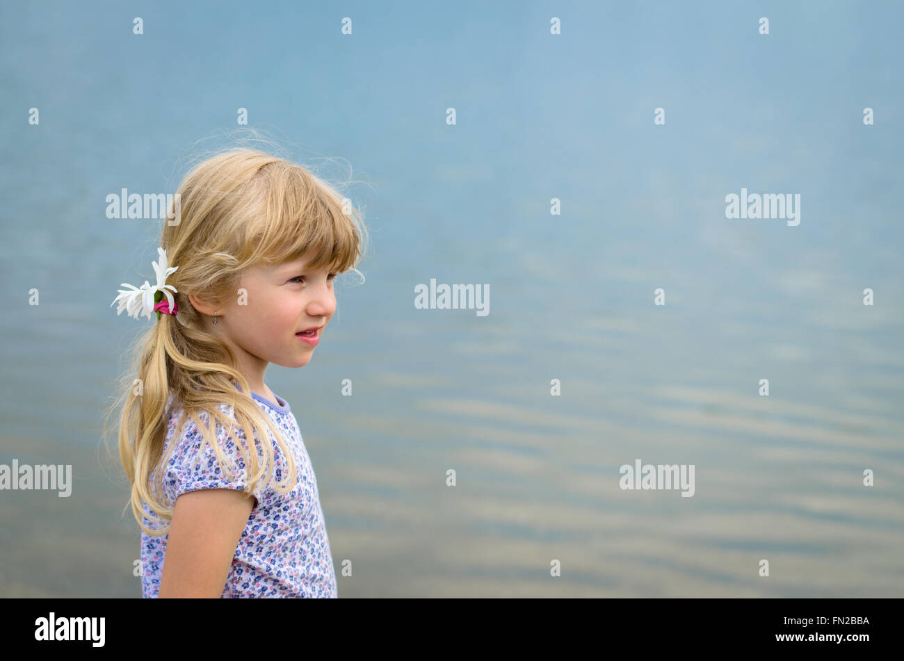 beautiful little blond girl portrait Stock Photo - Alamy