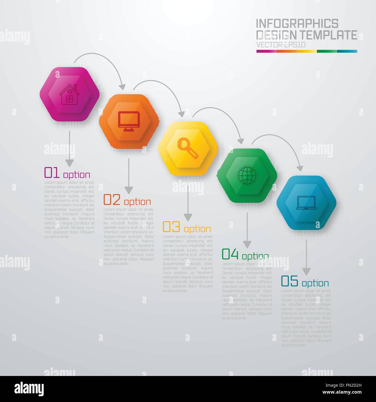 Vector illustration infographic five options Stock Vector Image & Art ...