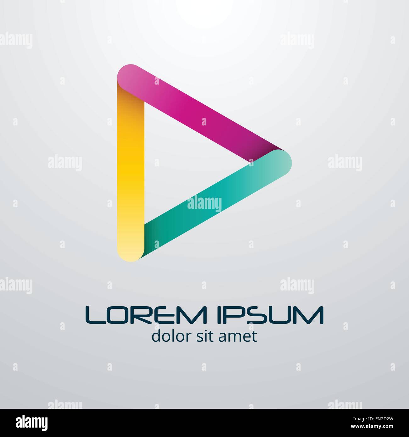 Abstract triangular arrow logo or sign, symbol Stock Vector Image & Art ...