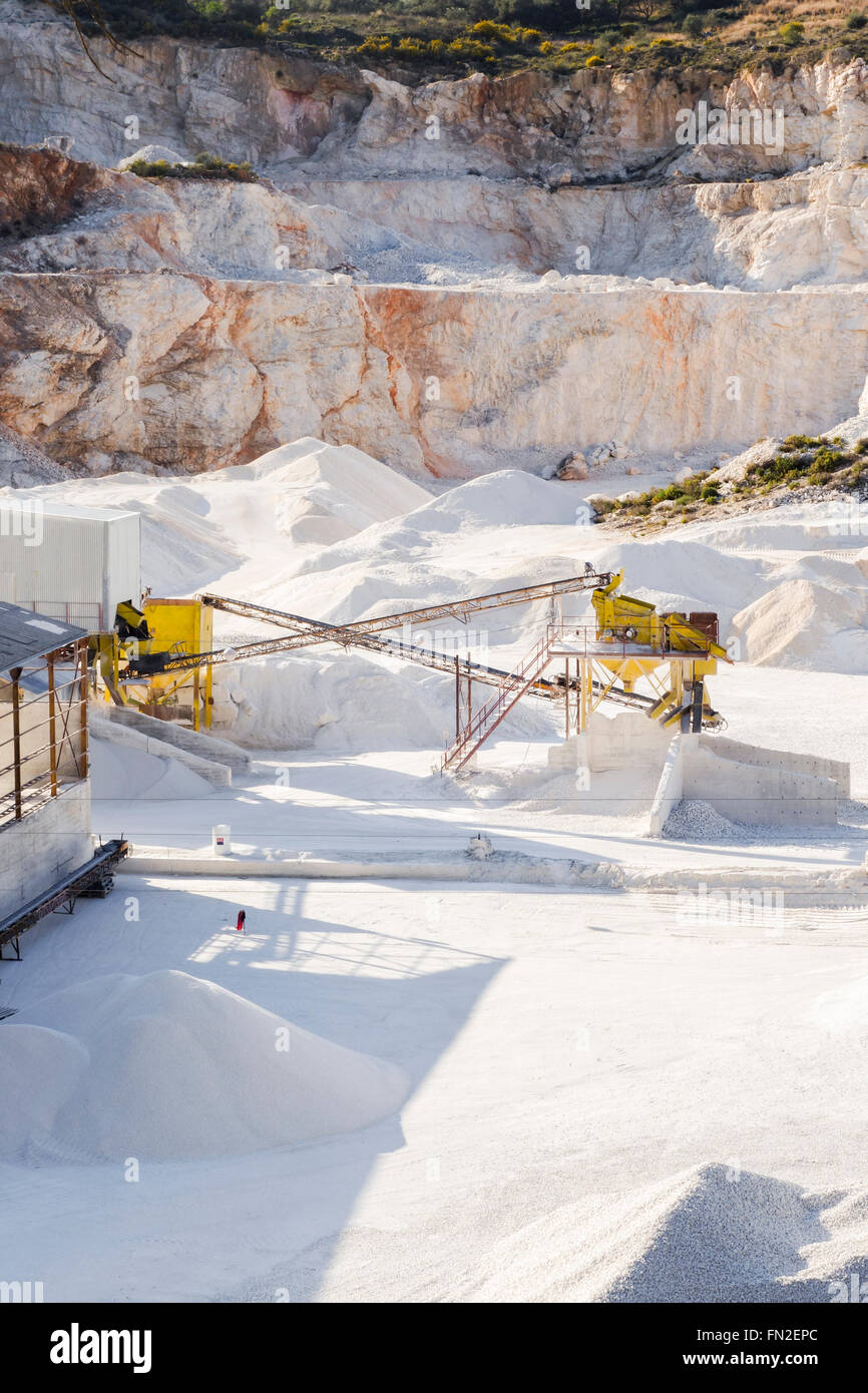 Sand and gravel, dolomite quarry, excavation plant in Coin, Southern ...