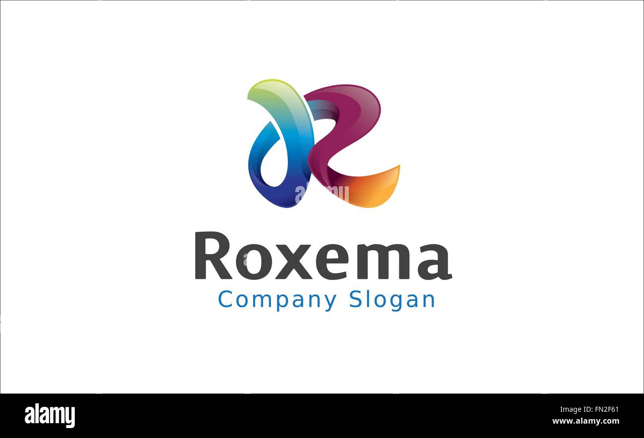 Colorful R Letter Alphabet Logo Vector Symbol Design Illustration Stock ...