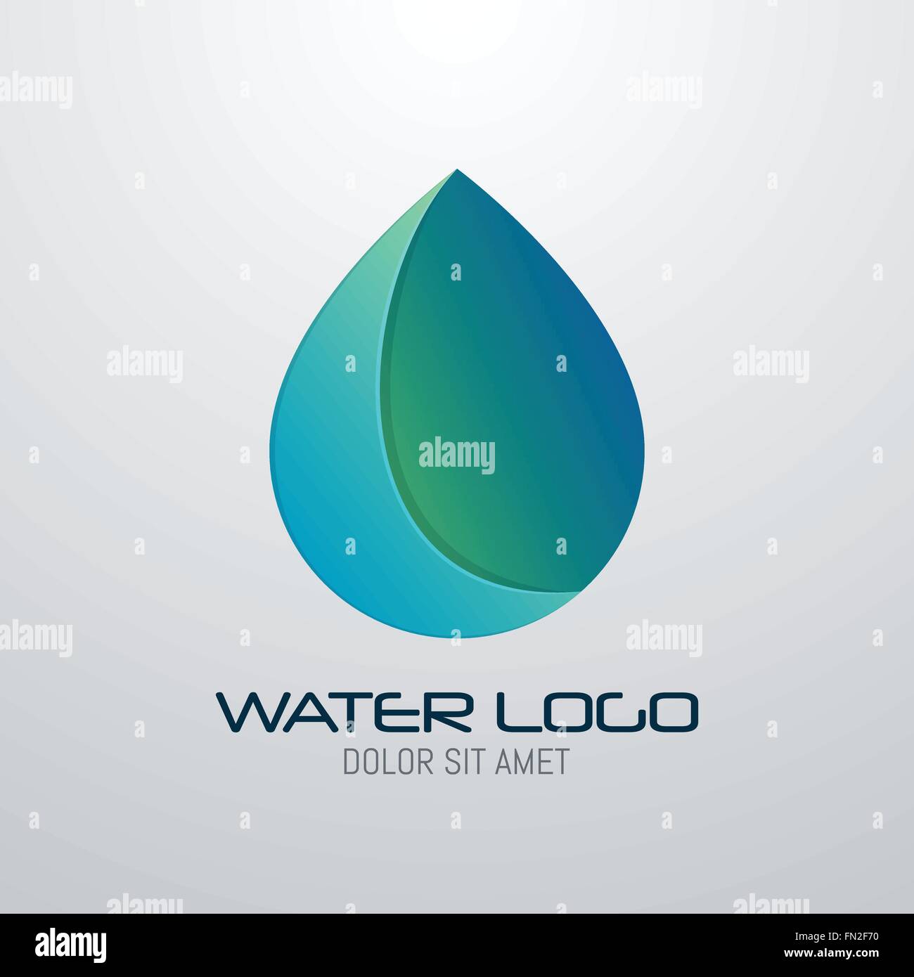 Water drop abstract vector logo design template Stock Vector Image ...