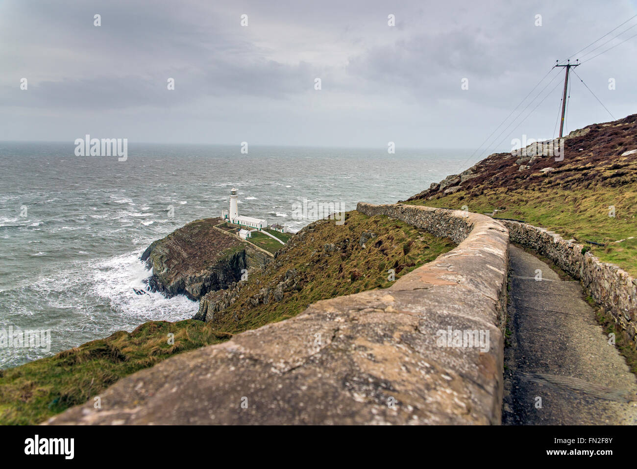 South Stack Lighthouse Holyhead Anglesey North Wales Uk, Irish Sea ...