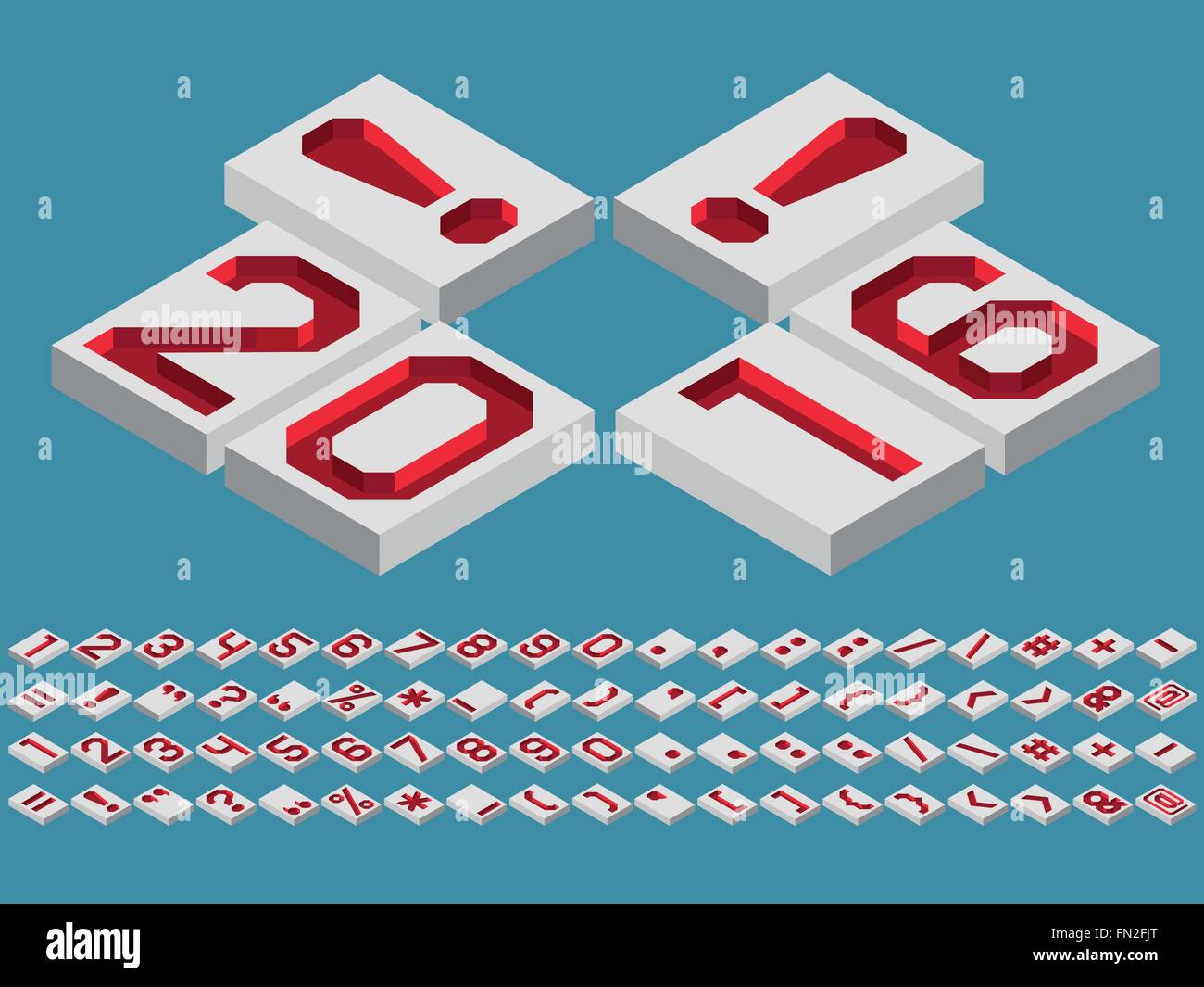 numbers and punctuation marks a perspective Stock Vector Image & Art ...