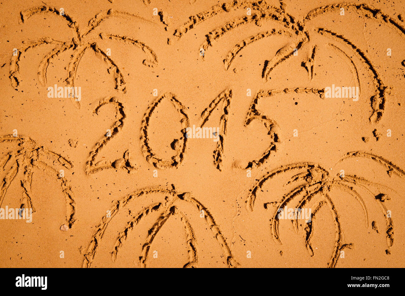 Number drawn on sand beach hi-res stock photography and images - Alamy