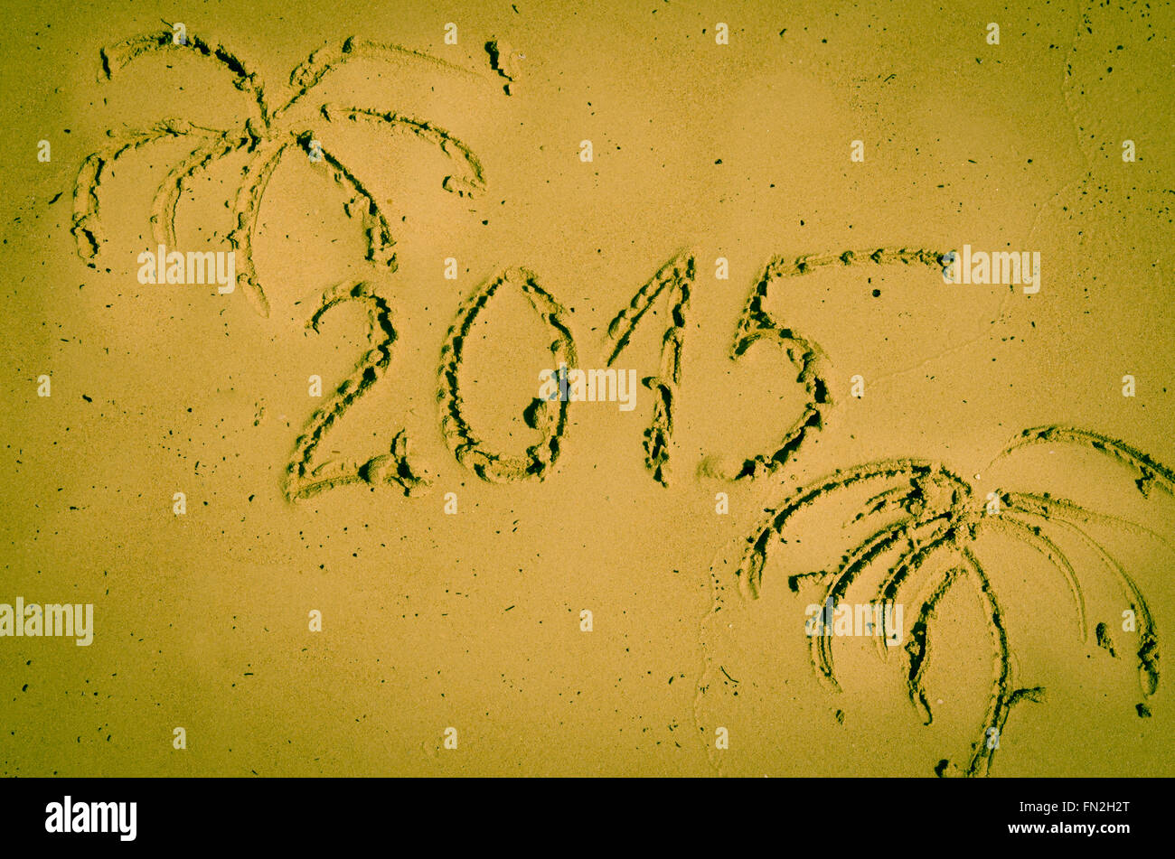 Number drawn on sand beach hi-res stock photography and images - Alamy