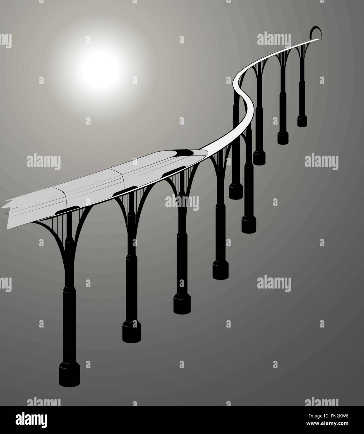 Under rail bridge Stock Vector Images - Alamy