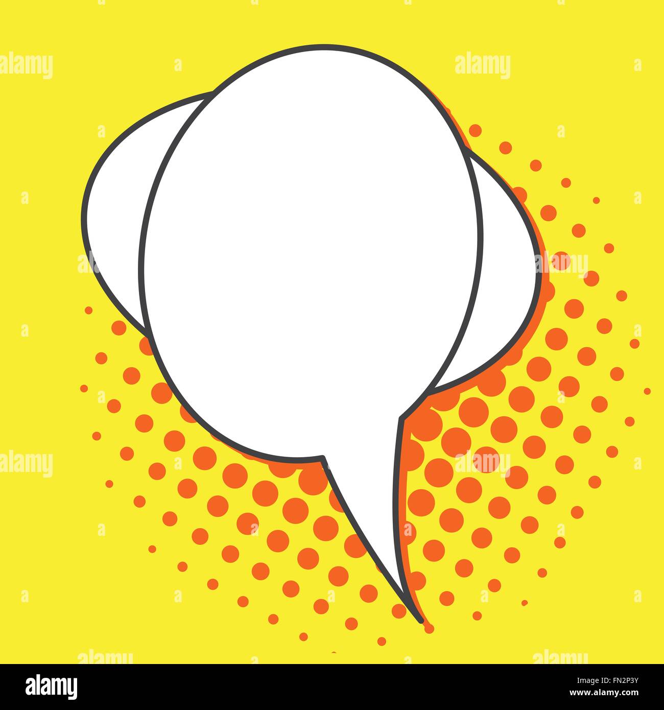 Pop art speech bubbles on yellow background Stock Vector Image & Art ...