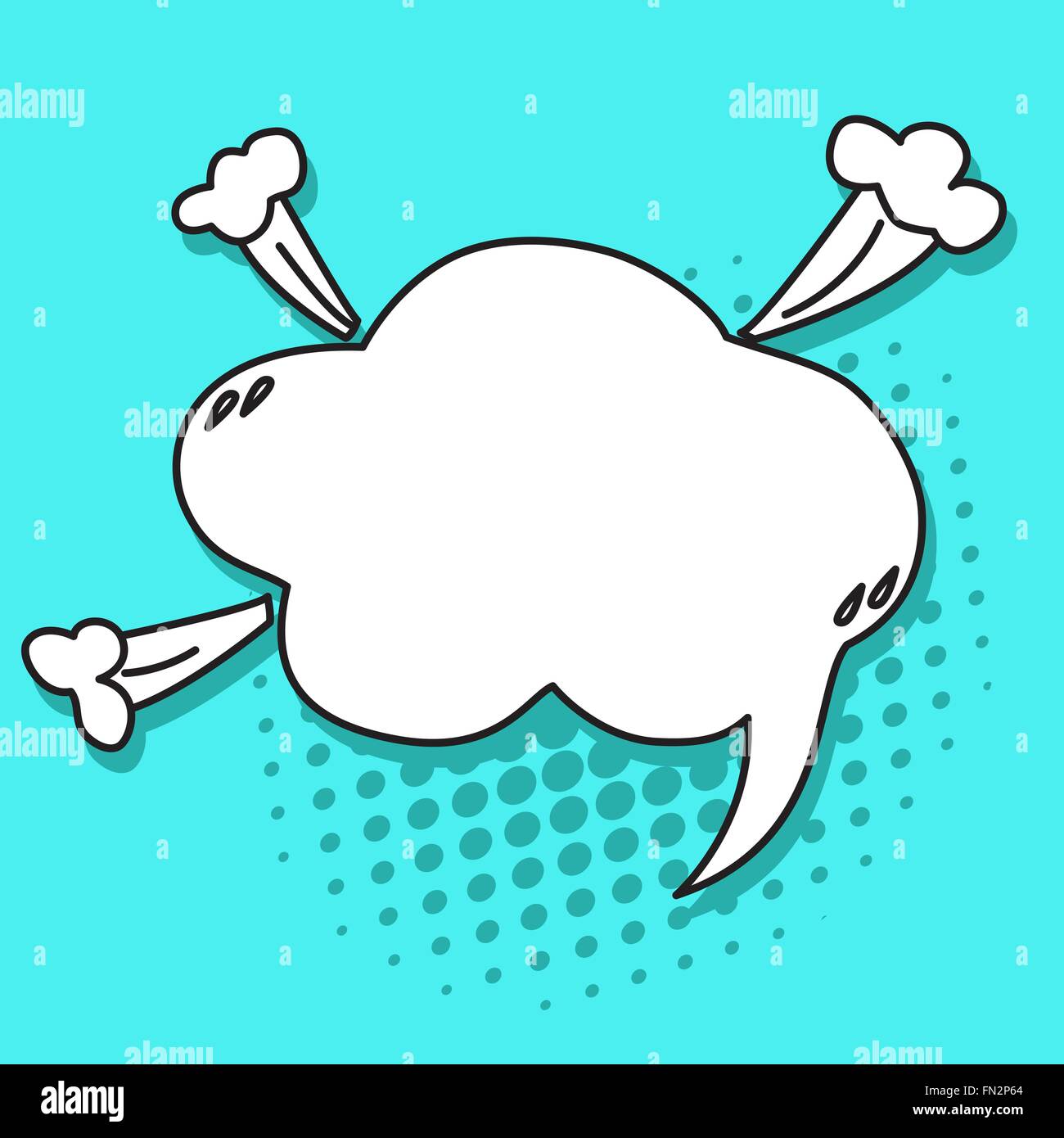Pop art speech bubbles on blue background Stock Vector Image & Art - Alamy