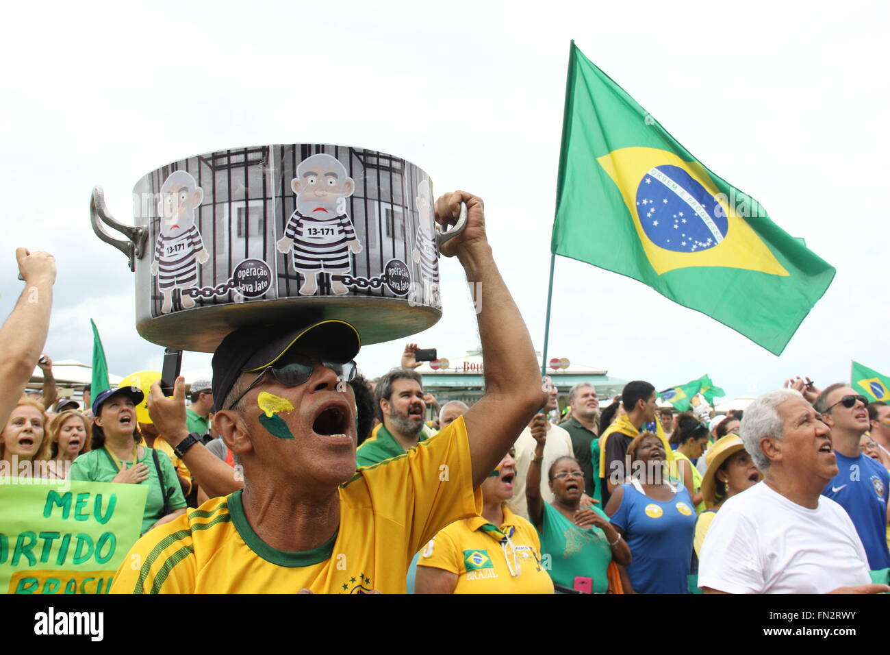Rio de Janeiro, Brazil, 13 March 2016: Millions of Brazilians took to ...