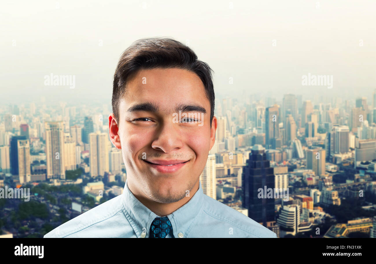 Happy smiling young unshaved man hi-res stock photography and images ...
