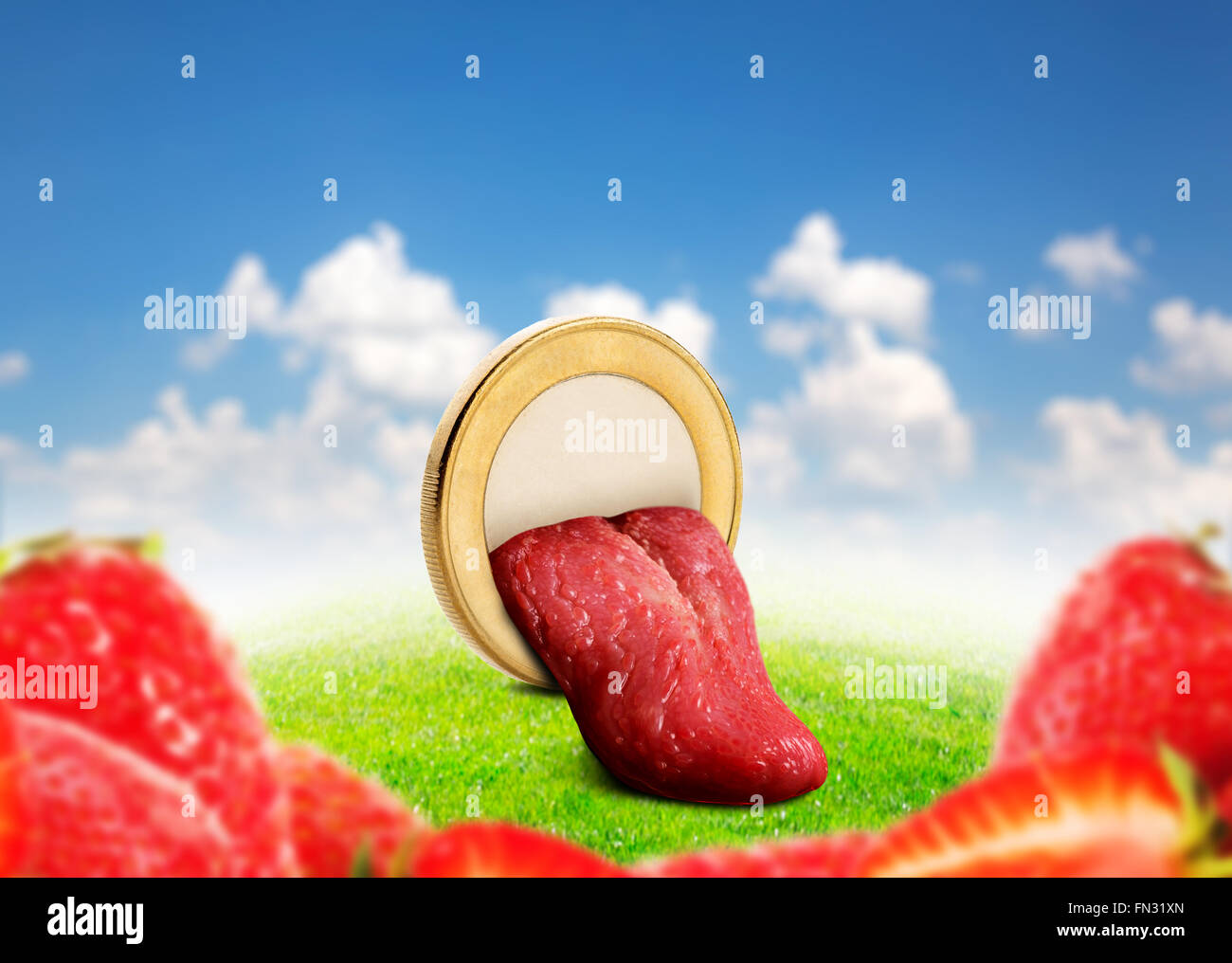Strawberry tongue hi-res stock photography and images - Alamy