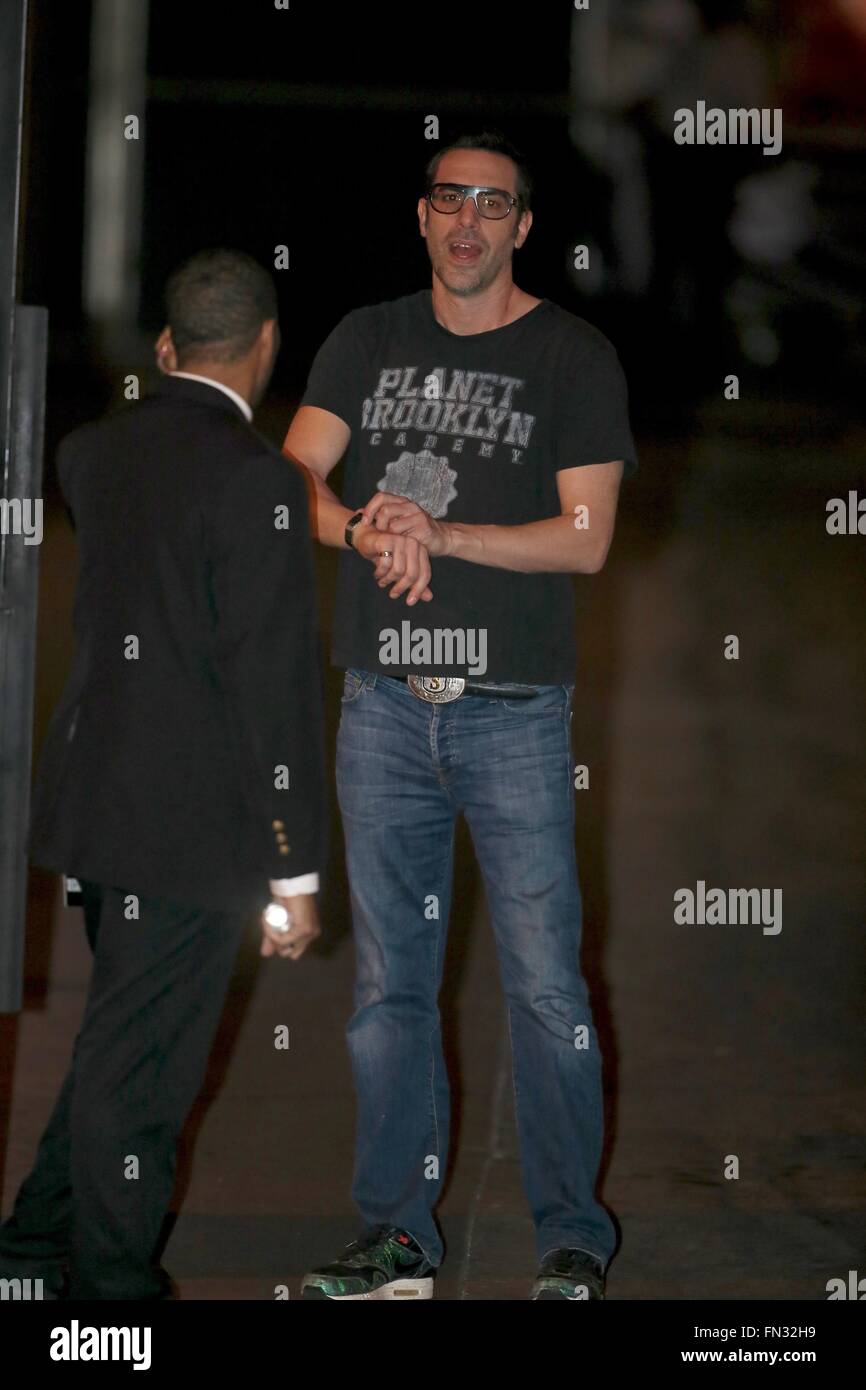 Sacha Baron Cohen seen leaving the ABC studios after Jimmy Kimmel Live ...