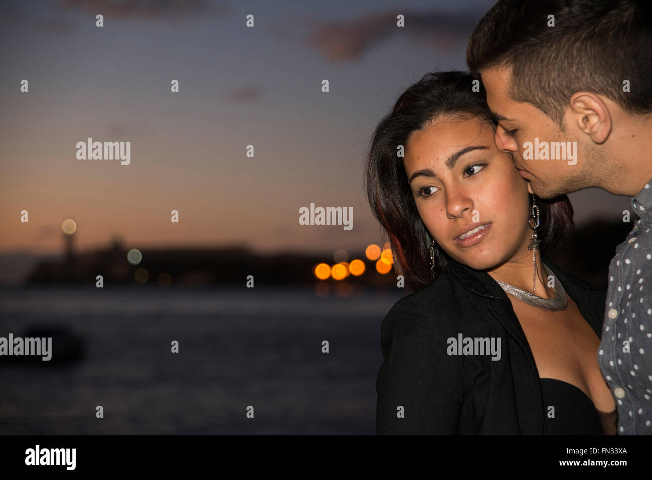 Latin couple outdoors Stock Photo - Alamy