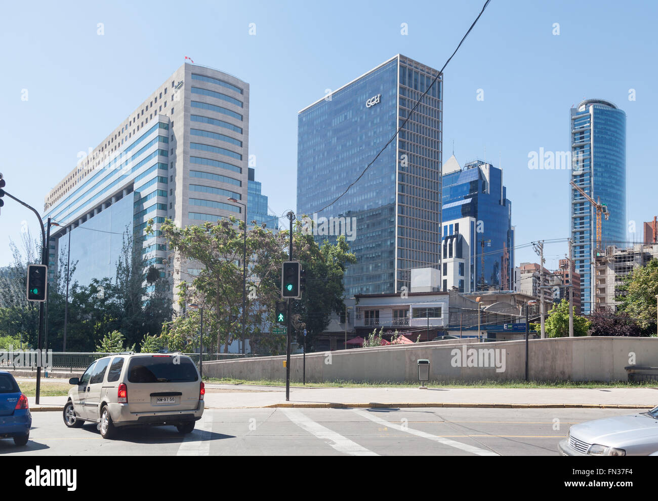 Modern Buildings Santiago do Chile Stock Photo - Alamy