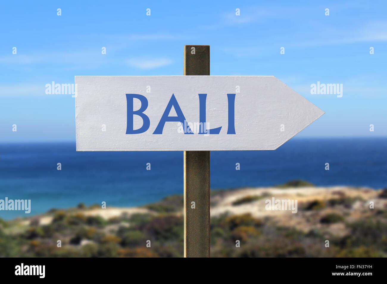 Bali road sign hi-res stock photography and images - Alamy