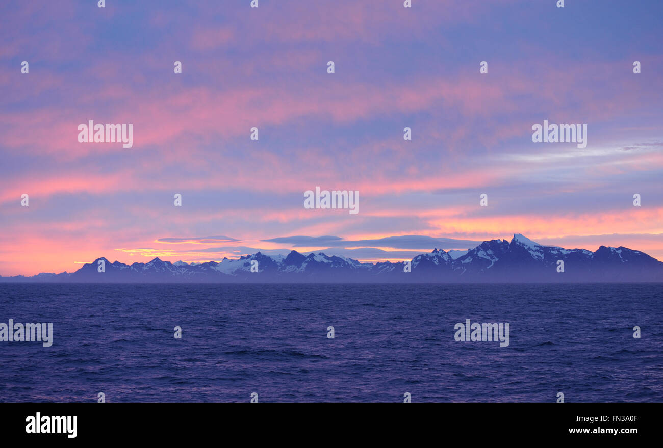 The north-western end of South Georgia at dawn. South Georgia. 19Feb16 ...
