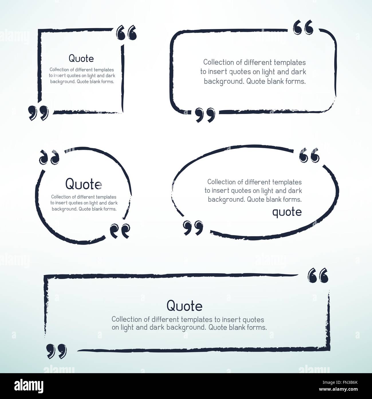 hand drawn quotes Stock Vector Image & Art - Alamy
