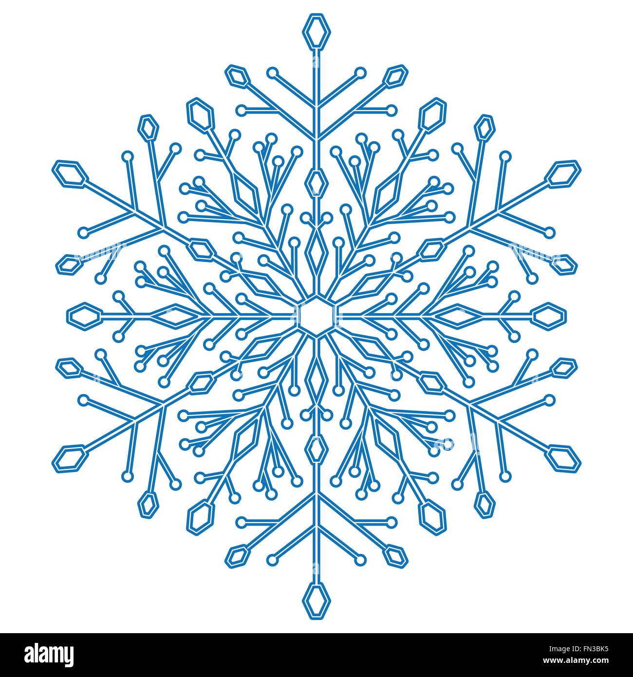 Pretty Vector Round Snowflake Stock Vector Image & Art - Alamy