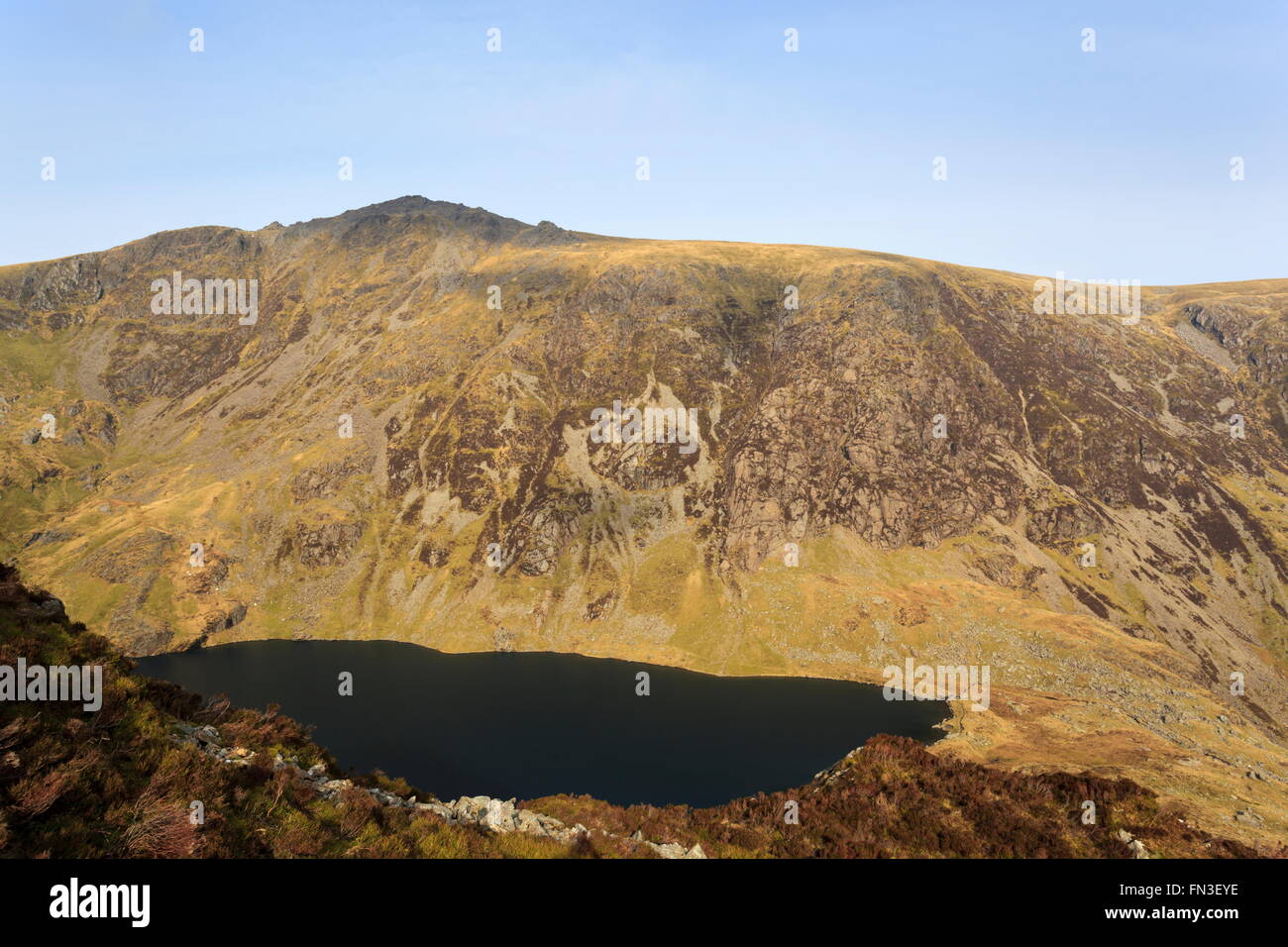 Llyn Cau and the summit of Cadair Idris Stock Photo - Alamy