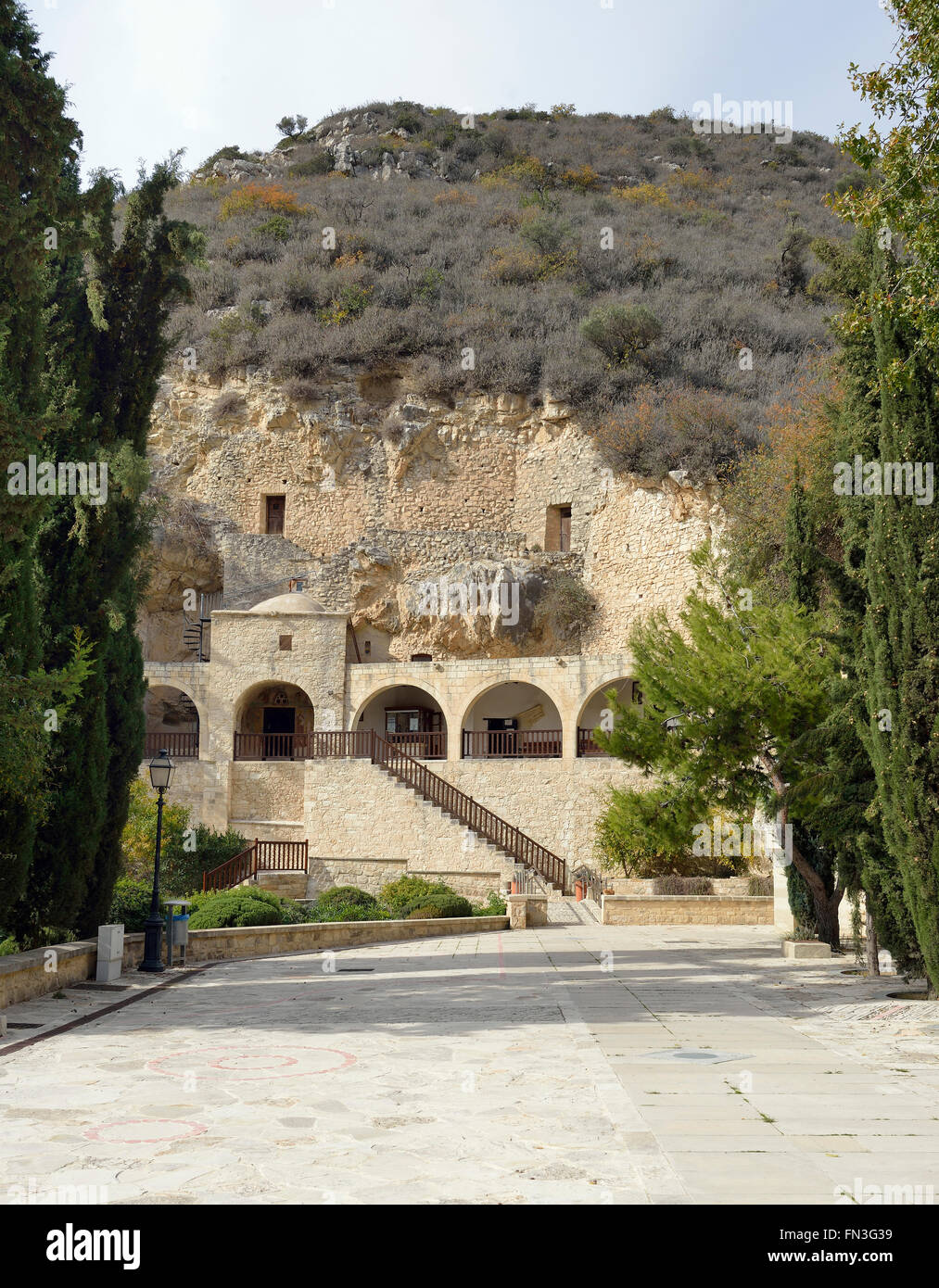Hermit Cave of St. Neophytos, nr. Paphos, Cyprus Stock Photo - Alamy