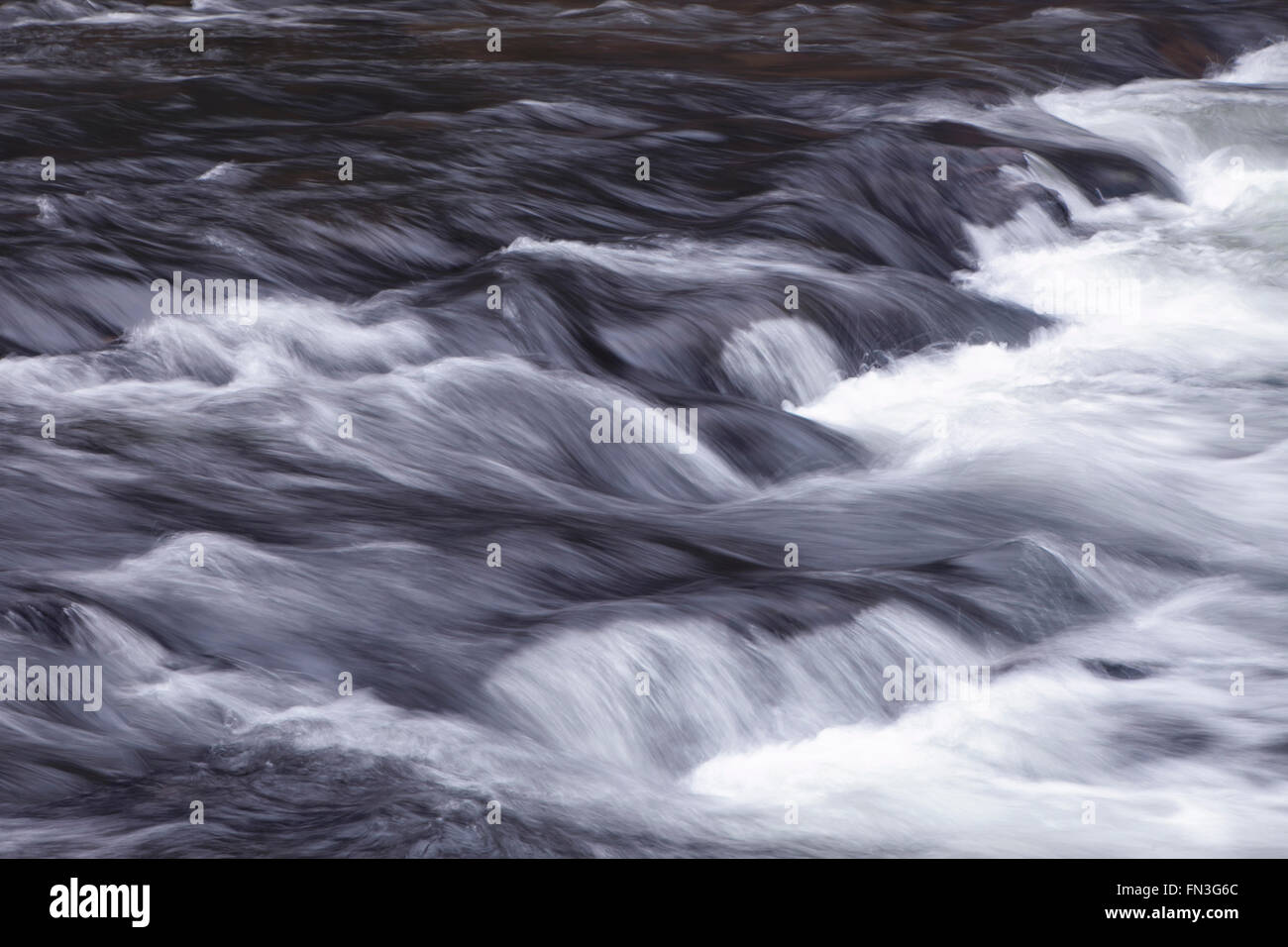 Stream blurred water in small waterfall Stock Photo - Alamy