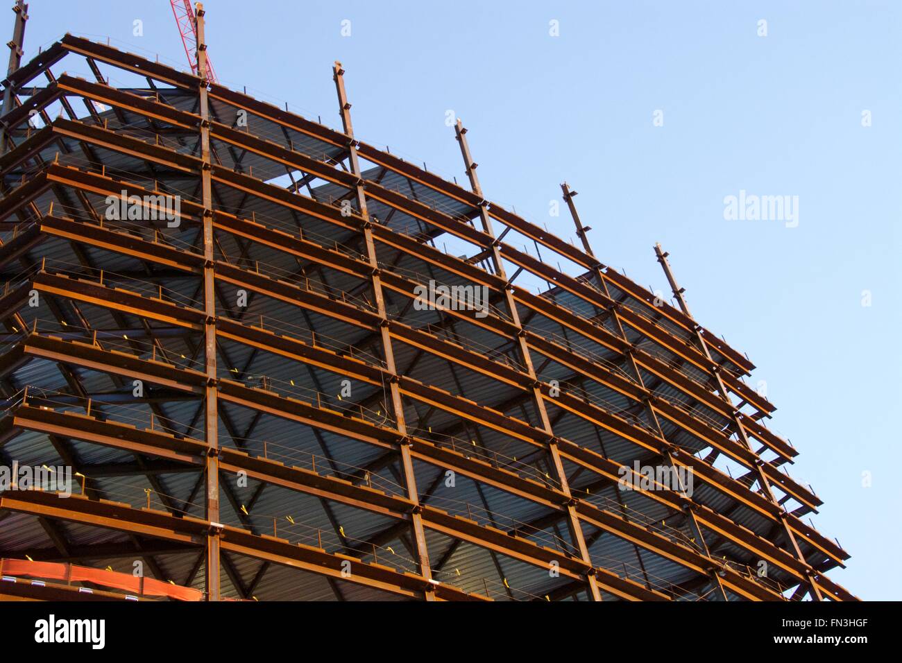 The exterior frame of an unfinished building under construction Stock ...