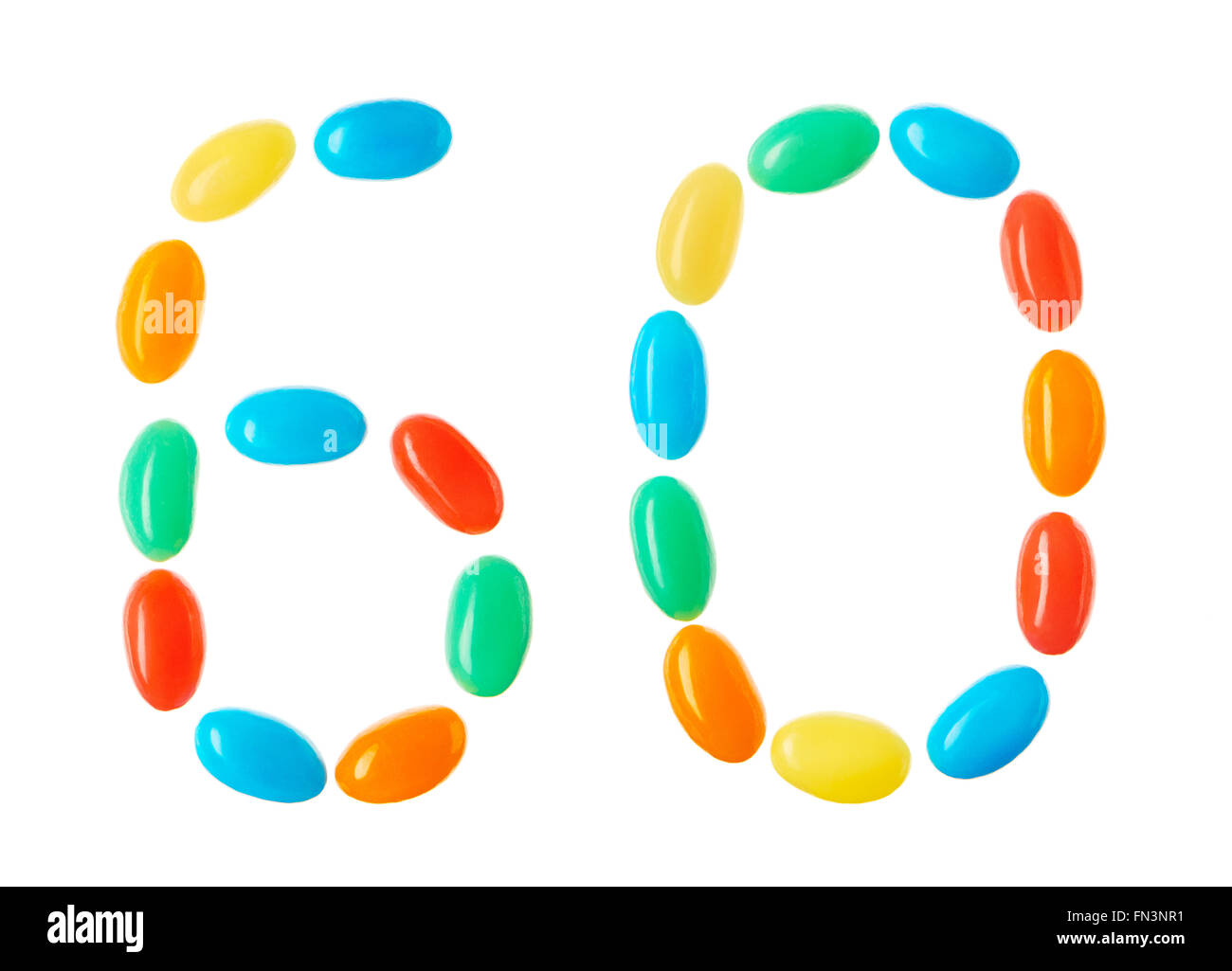 60 Number Made Of Multicolored Candies Isolated On White Background 60-number-made-of-multicolored-candies-isolated-on-white-background