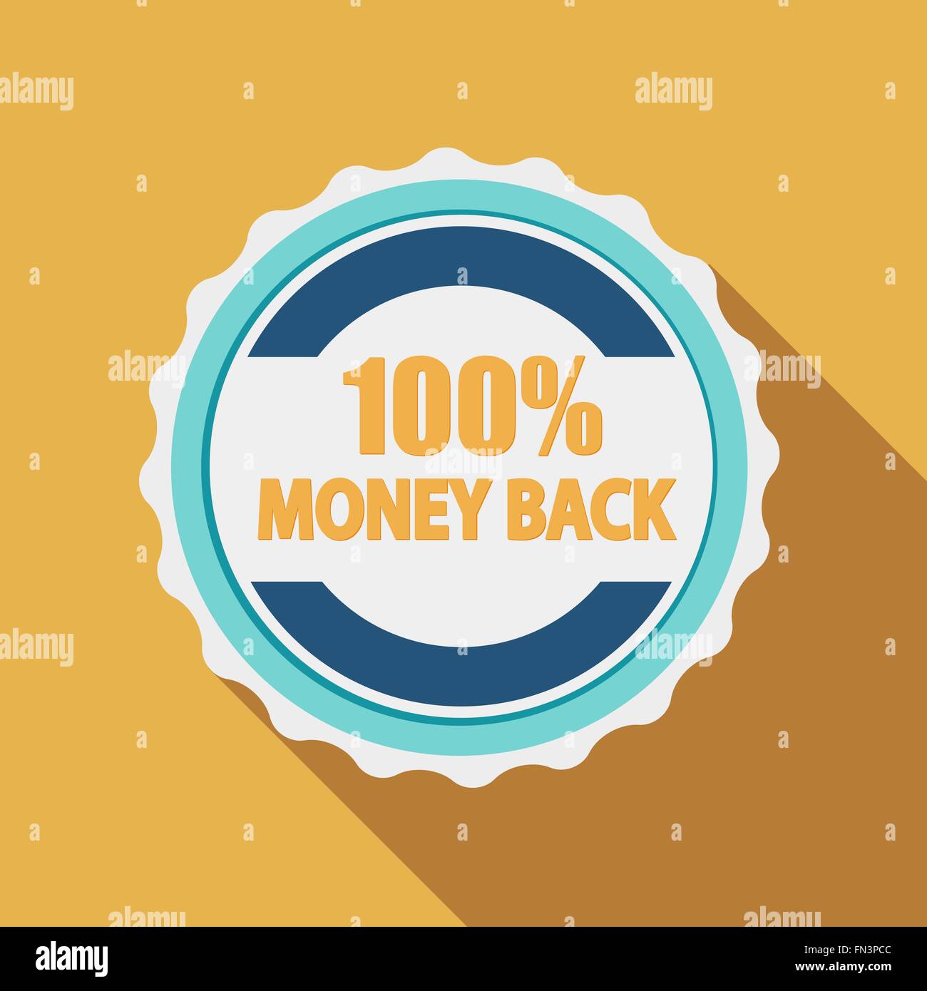 100% money back black and gold Stock Vector Images - Alamy