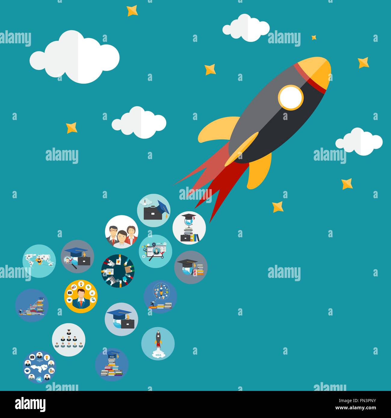 Quick Start Up Flat Concept Vector Illustration Stock Vector Image ...