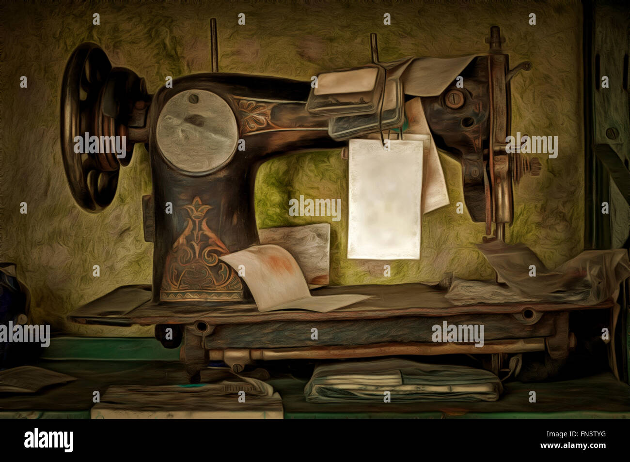 Old sewing machine hi-res stock photography and images - Alamy