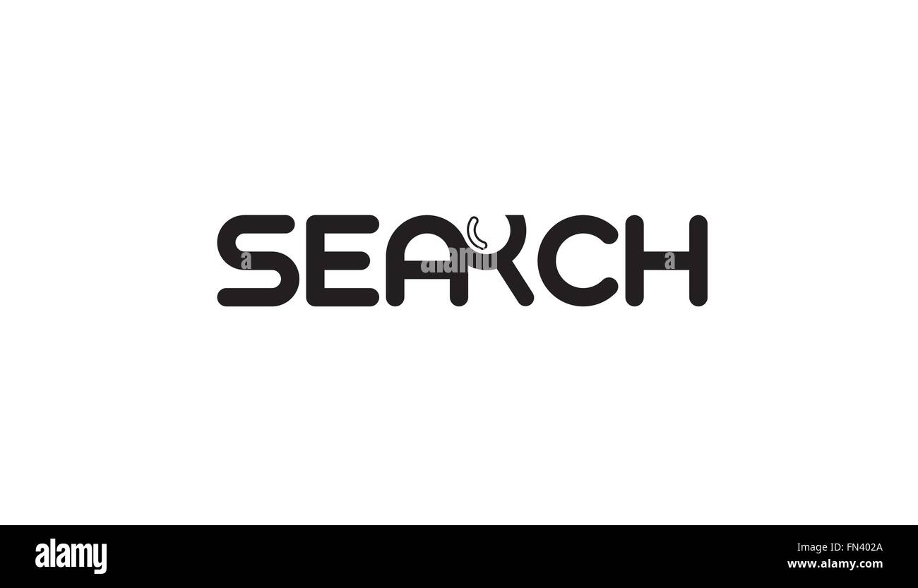 Search Letter Typography Magnifying Logo Vector Symbol Design ...