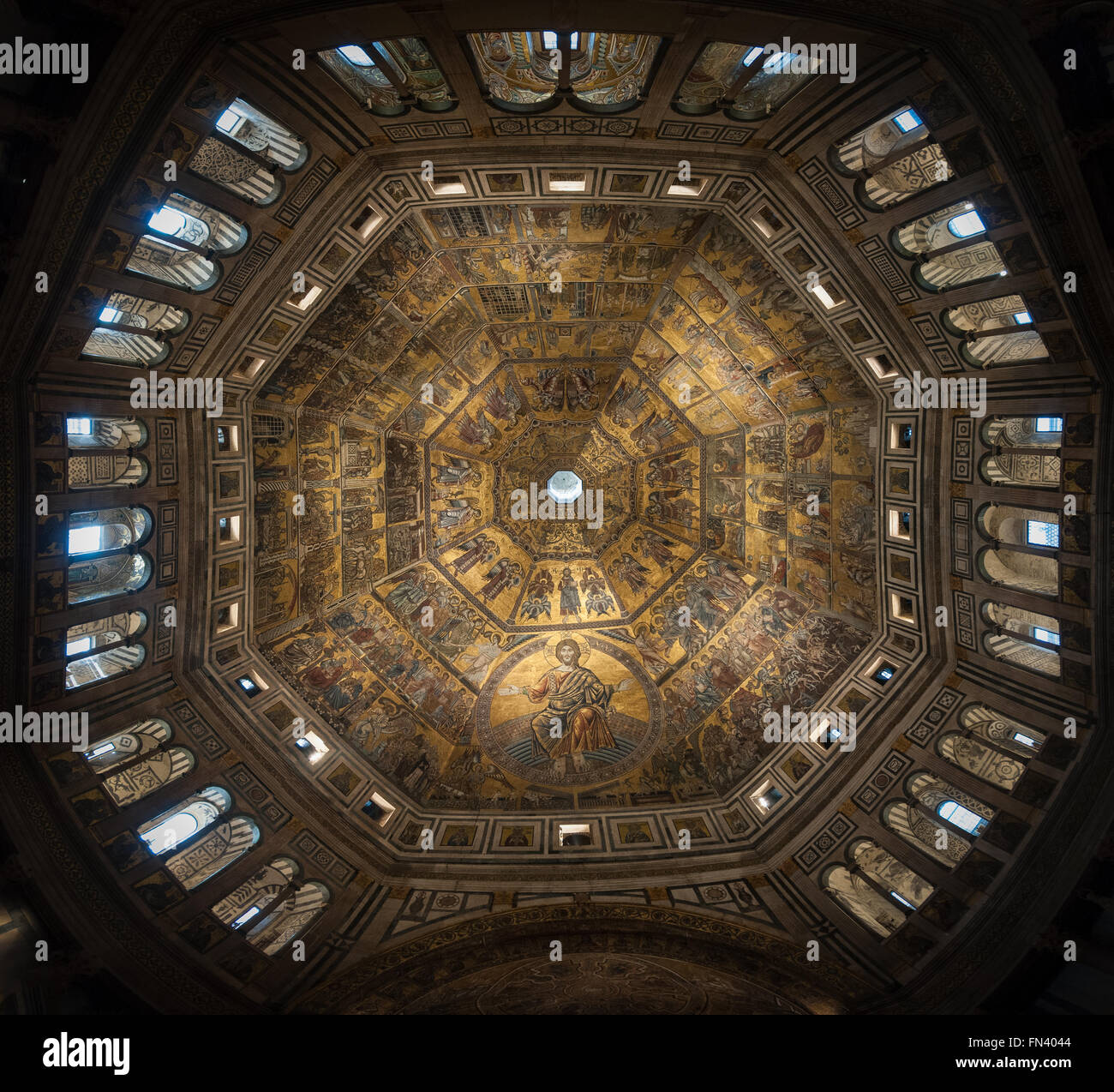 Florence Baptistery: Mosaic ceiling of the Florence Baptistery Stock ...