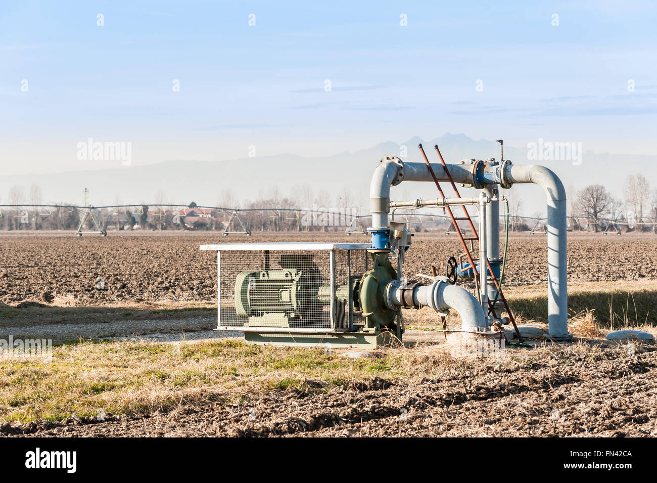 System of pumping irrigation water for agriculture Stock Photo - Alamy