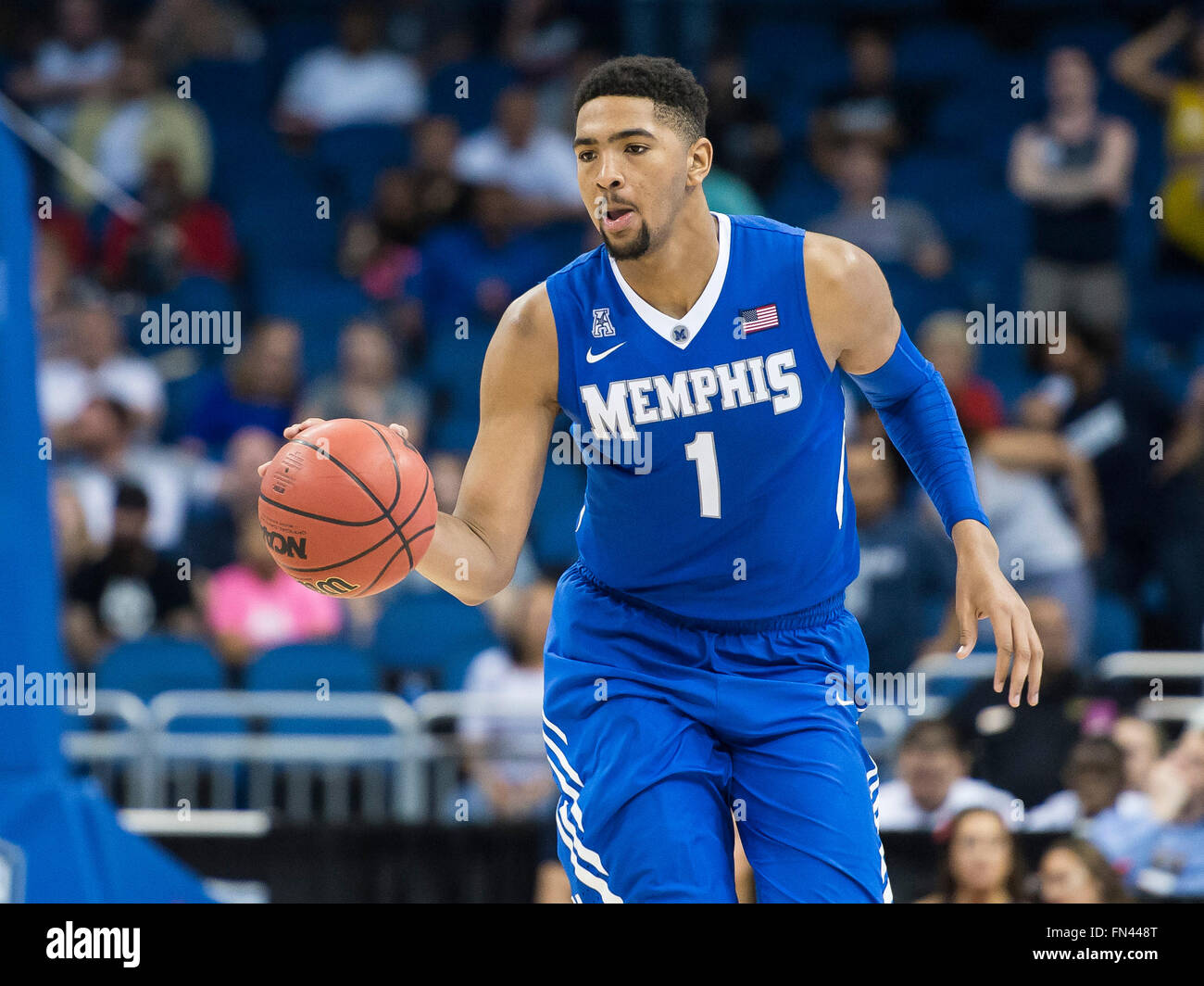 Orlando, FL, USA. 13th Mar, 2016. Memphis forward Dedric Lawson (1 ...