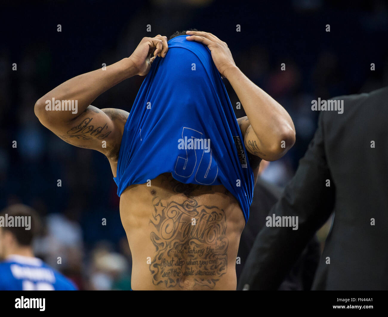 Orlando, FL, USA. 13th Mar, 2016. Memphis guard Ricky Tarrant Jr. (20 ...