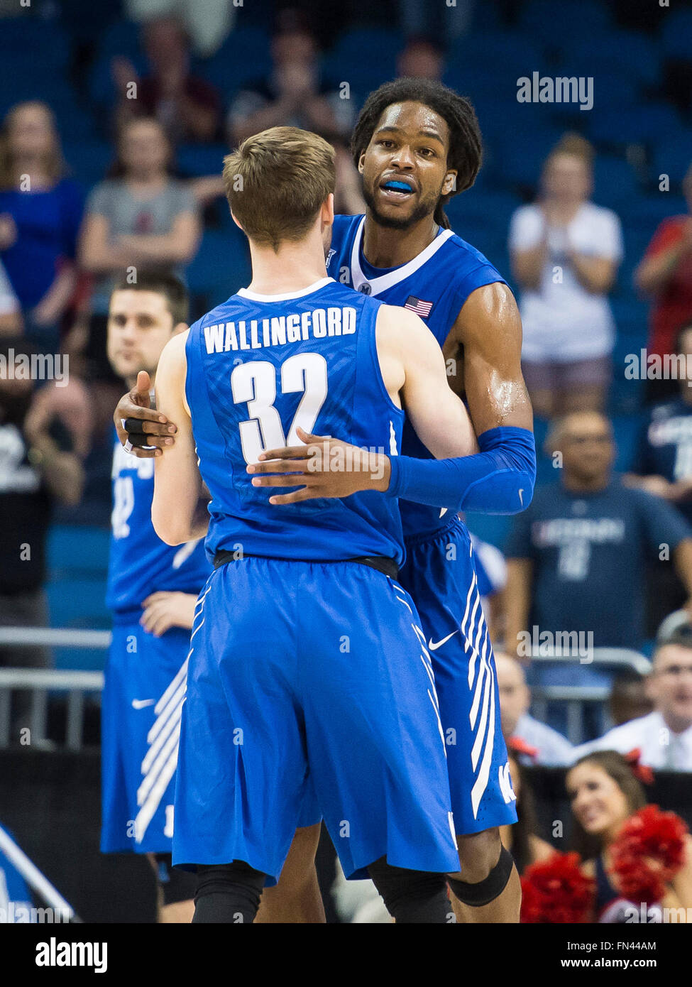 Orlando, FL, USA. 13th Mar, 2016. Memphis guard Caleb Wallingford (32 ...