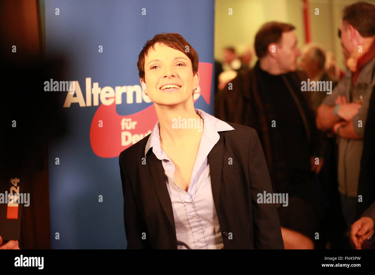 Berlin, Germany. 13th Mar, 2016. Party leader Frauke Petry during the ...