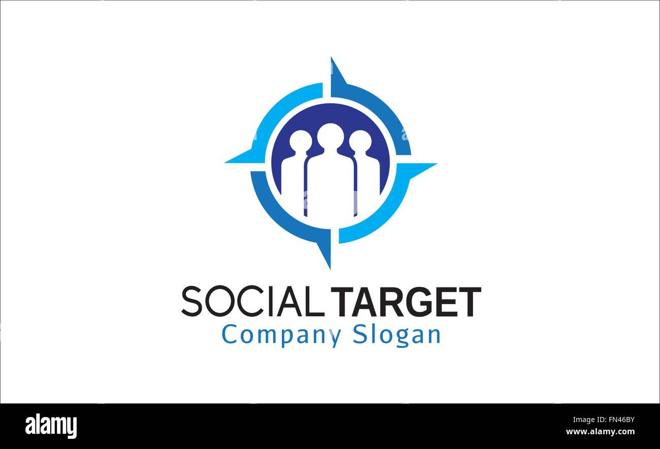 Social Target Three People Logo Vector Symbol Design Illustration Stock ...