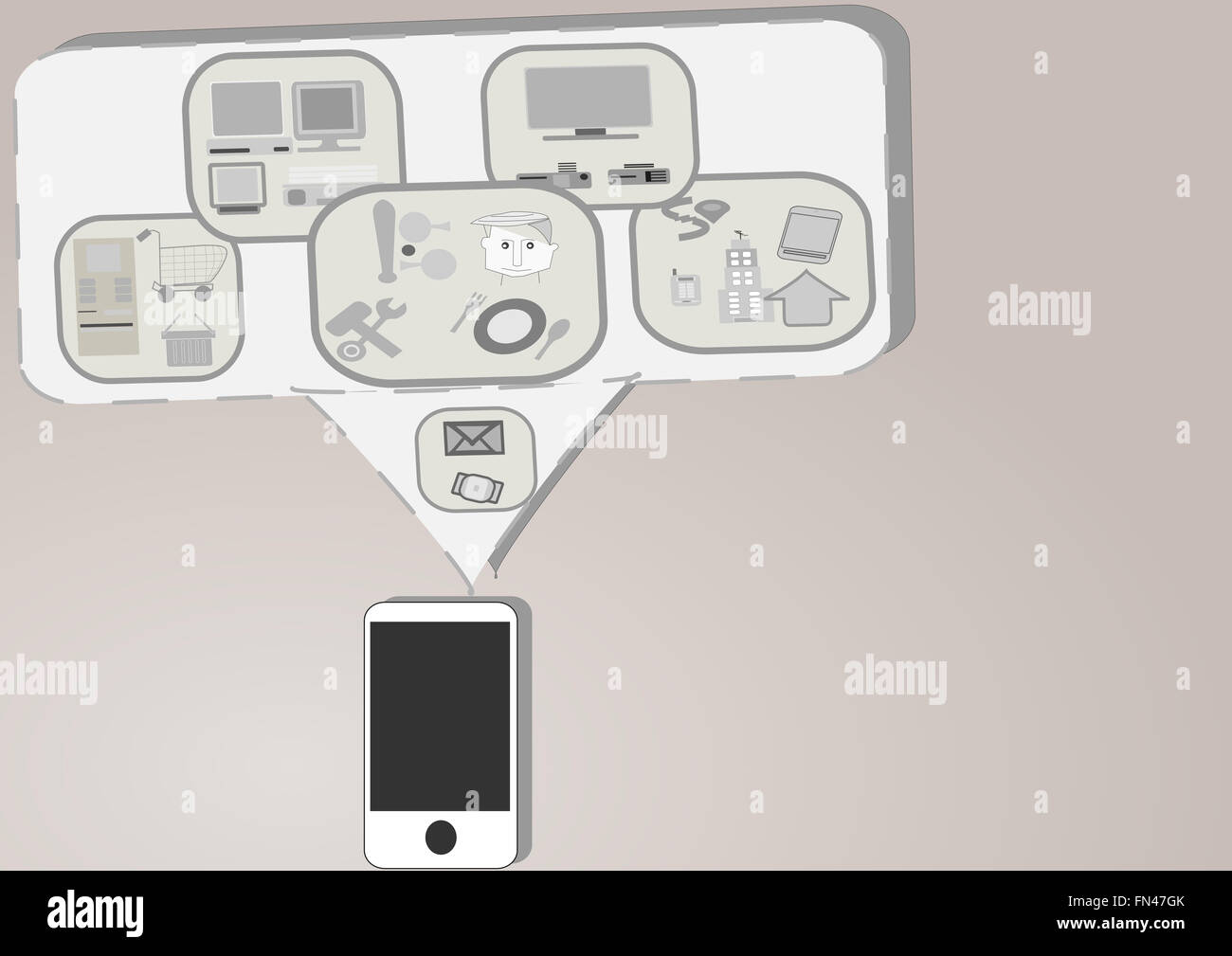 Network cloud. Mobility and inter connectivity Stock Photo - Alamy