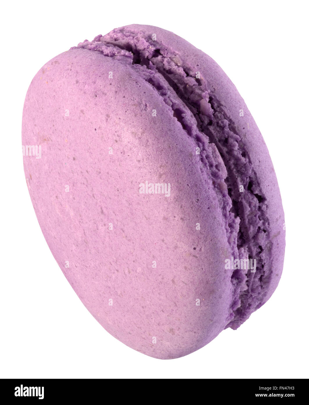 purple macaroon isolated on white background Stock Photo - Alamy