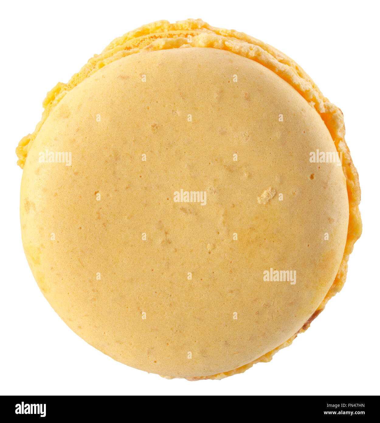 yellow macaroon isolated on white background Stock Photo - Alamy