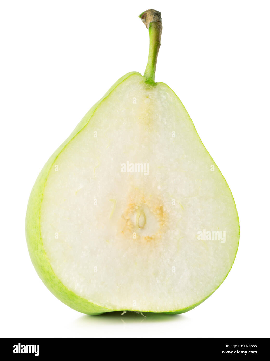 half of pear isolated on the white background Stock Photo - Alamy