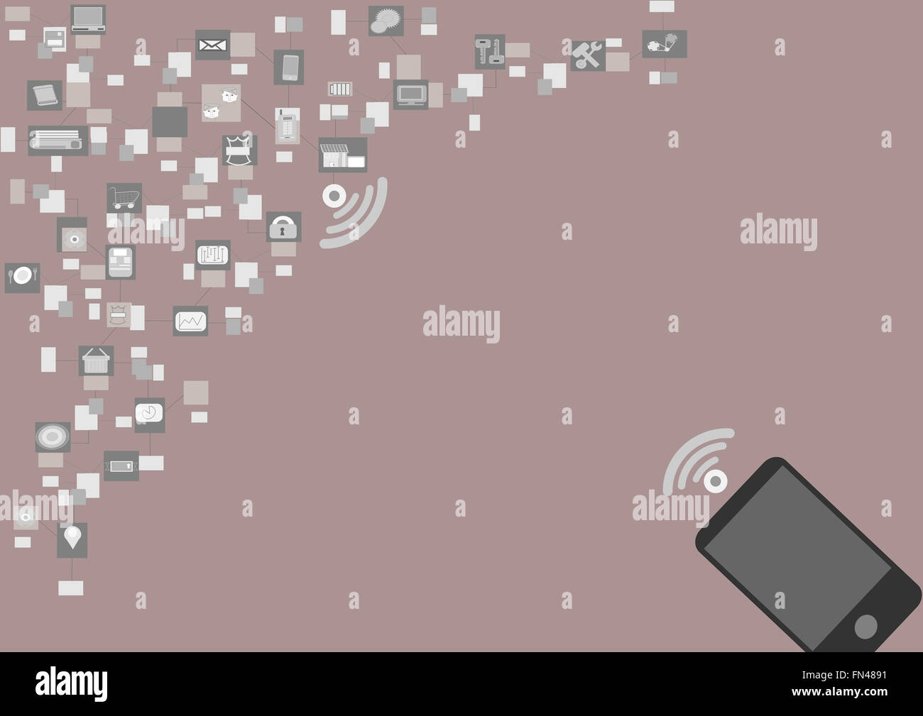 Mobility and inter connectivity at home home hi-res stock photography ...