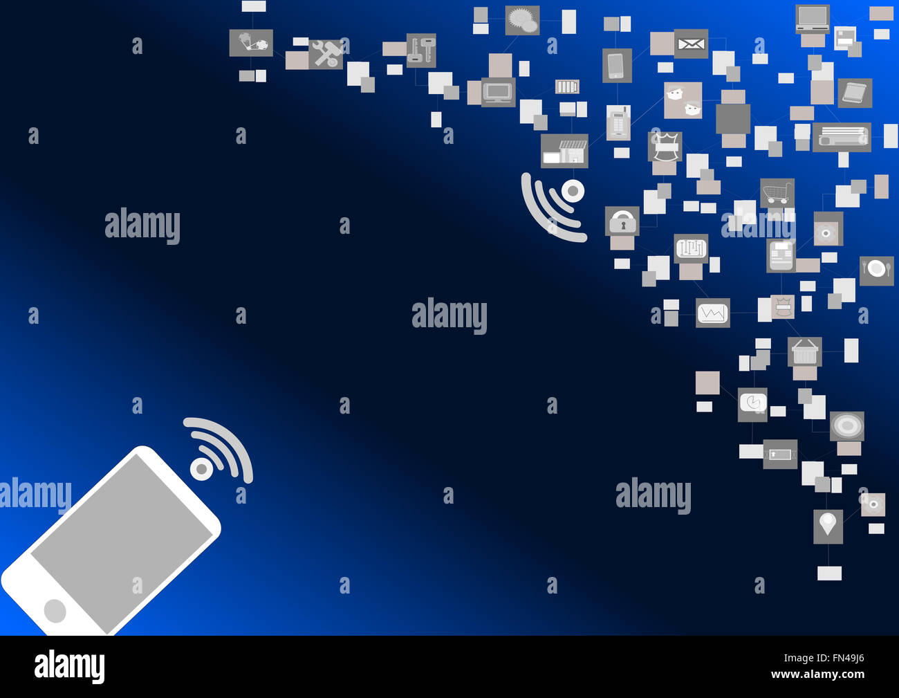 Network cloud. Mobility and inter connectivity Stock Photo - Alamy