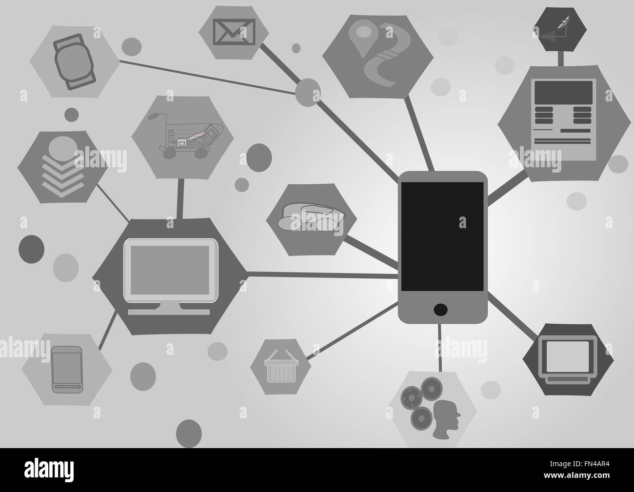 Mobility and interconnectivity. Smart-phone Stock Photo - Alamy