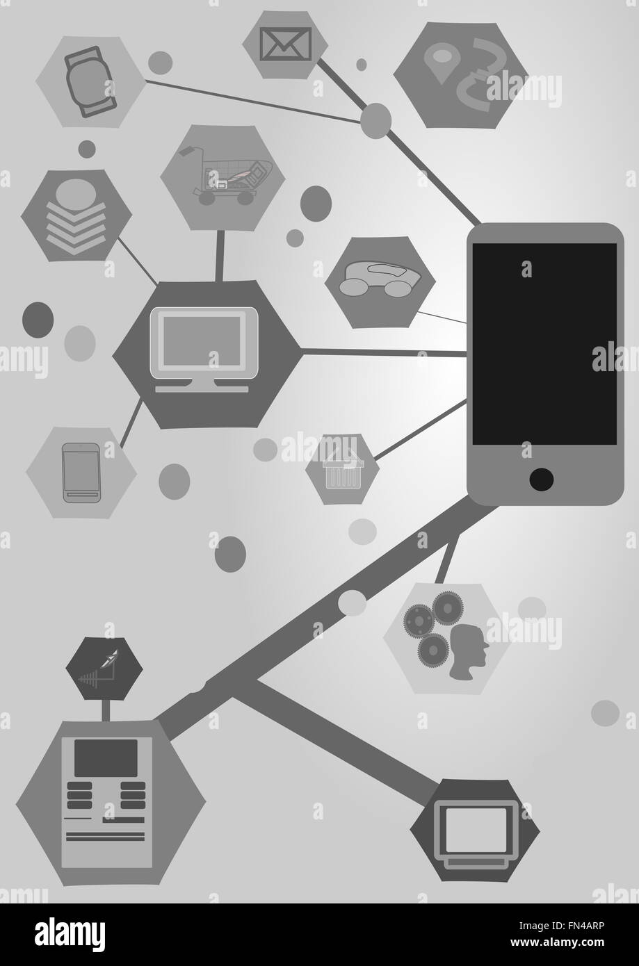 Mobility and interconnectivity. Smart-phone Stock Photo - Alamy