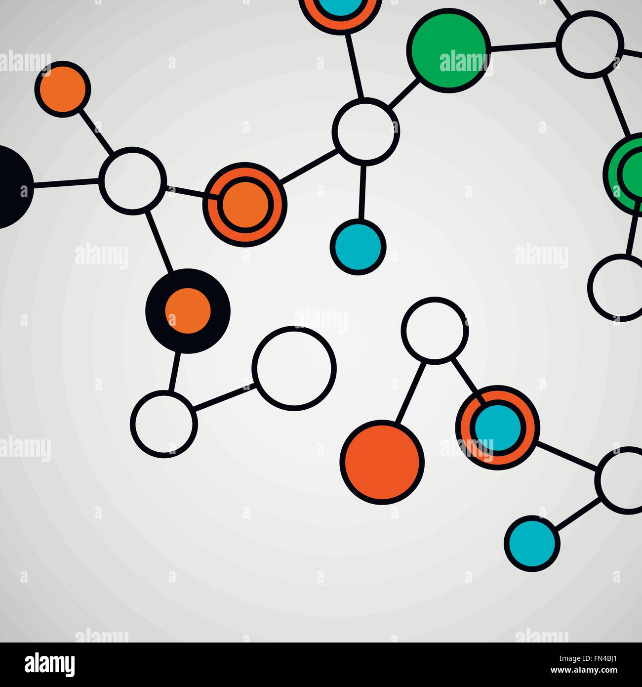 Abstract geometric lattice, molecules on same chain. Beautiful set of ...