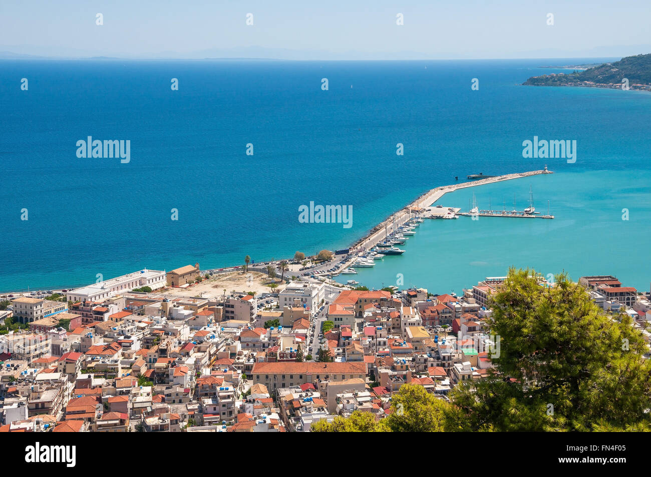 Aerial view of Zante town, capital city of Zakynthos, Greece Stock ...