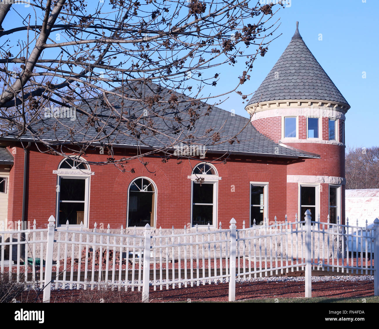 Historic railroad depot in Grinnell, Iowa Stock Photo - Alamy